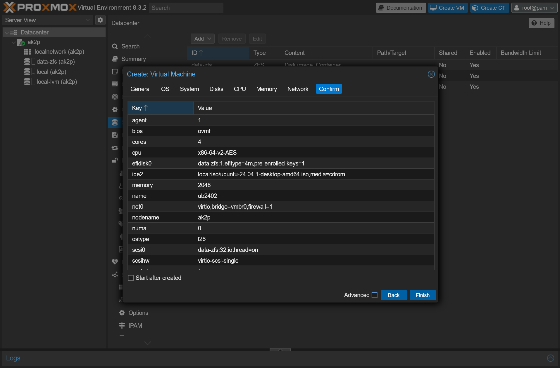 Proxmox Veによる仮想環境構築：仮想マシンの作成 Rpine Lab Tech Blog